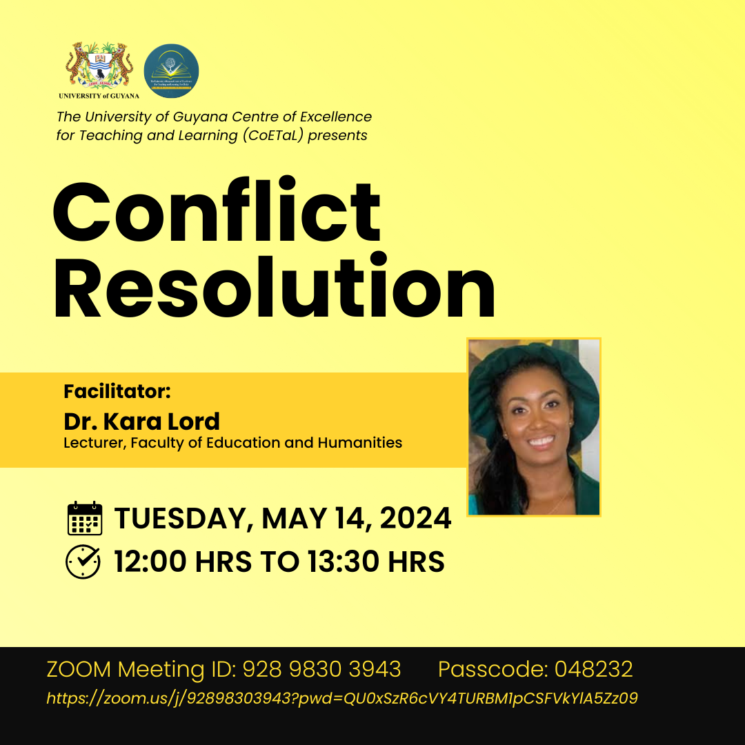 CoETaL virtual workshop on Conflict Resolution | CoETaL